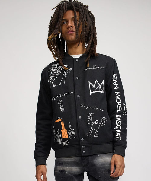 Reason - Basquiat World Famous Varsity Jacket - Black– Sixteen Bars